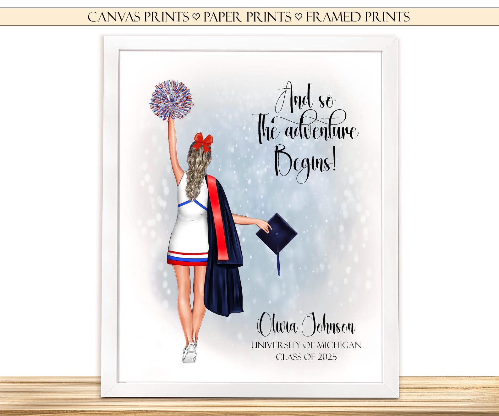 Senior Cheer Gifts Cheerleader Graduation Print Cheer Senior Night Gift ...