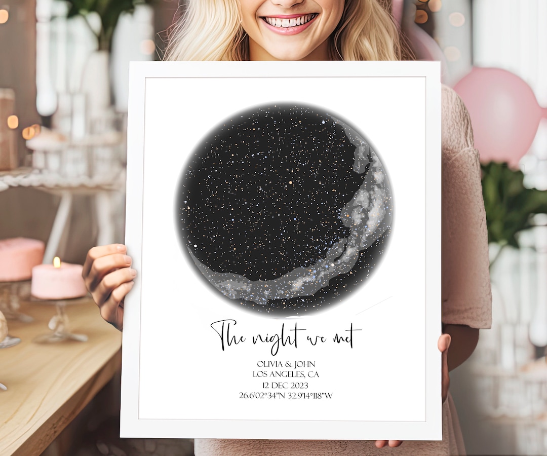 Digital Custom Star Map Wedding Gift Constellation Print Star Map by ...