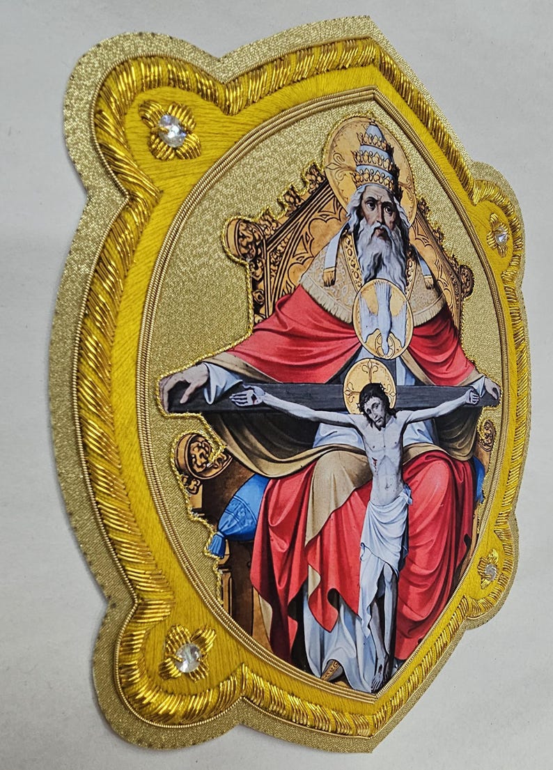 Father Son Holy Spirit - Throne of Grace - Holy Trinity Jesus on Cross ...