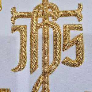 IHS Beautiful Hand Embroidered Appliqué for Catholic Vestment, Catholic ...