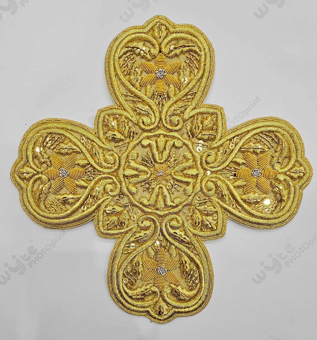 Orthodox Holy Cross Appliqué for Vestment Hand Embroidered - Etsy