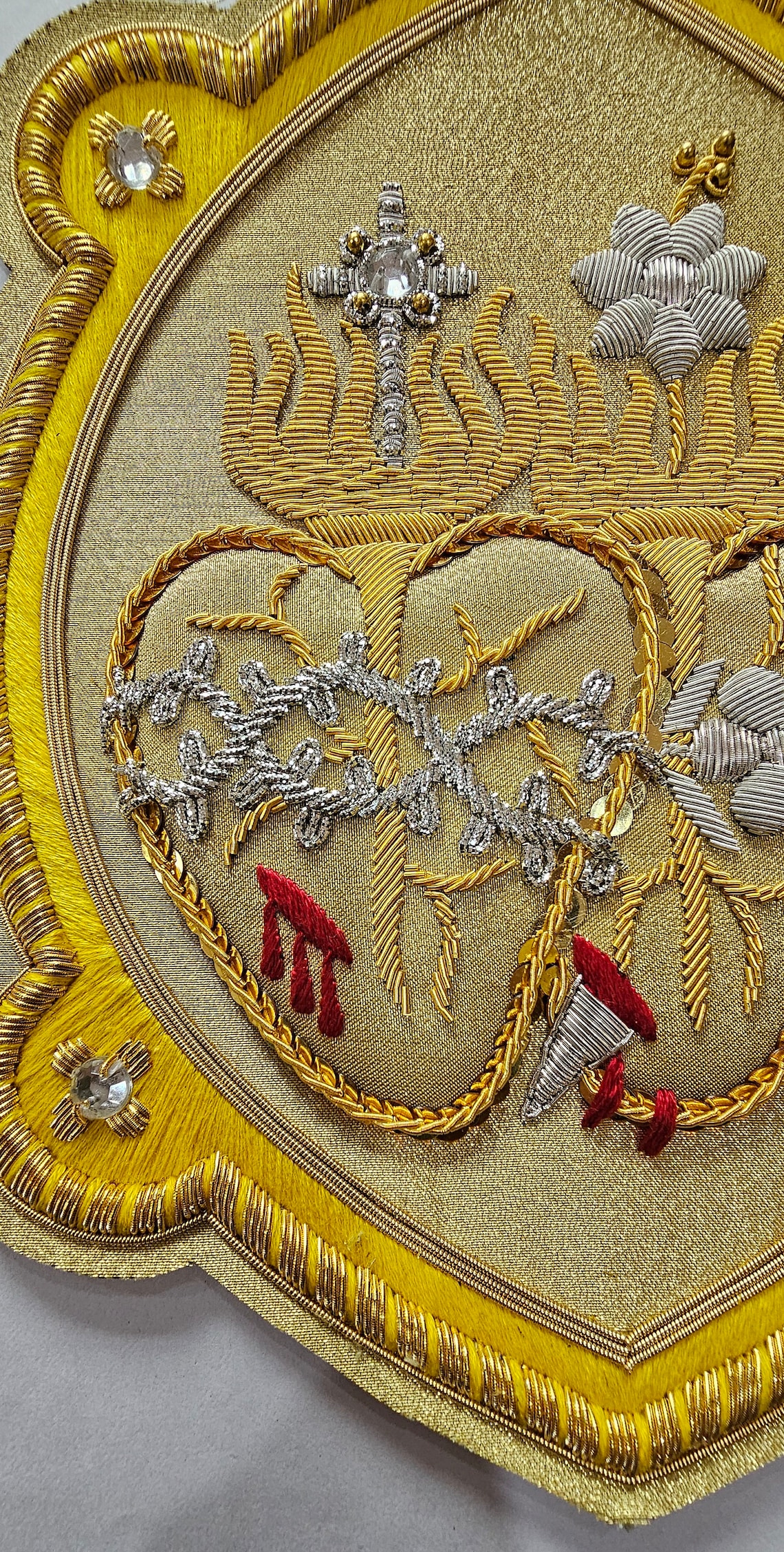 Jesus Sacred Heart and Mary Immaculate Heart Hand Embroidered for ...