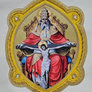 Father Son Holy Spirit - Throne of Grace - Holy Trinity Jesus on Cross ...