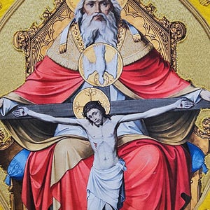 Father Son Holy Spirit - Throne of Grace - Holy Trinity Jesus on Cross ...