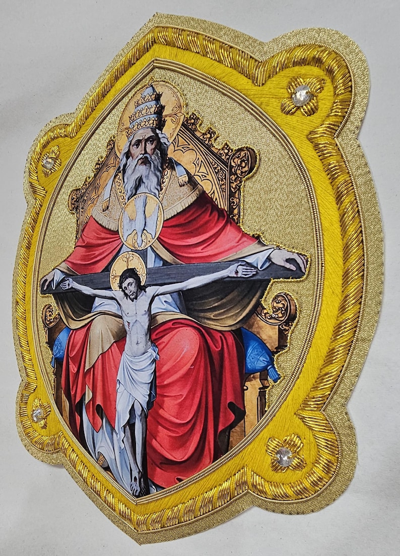 Father Son Holy Spirit Throne of Grace Holy Trinity Jesus on Cross Hand ...