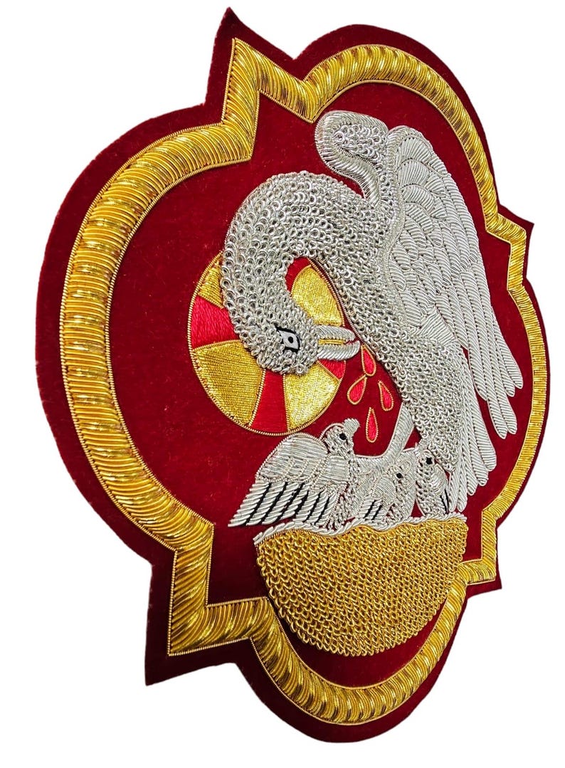 Pelican Appliqué for Catholic Vestment Hand Embroidered, Catholic Items ...