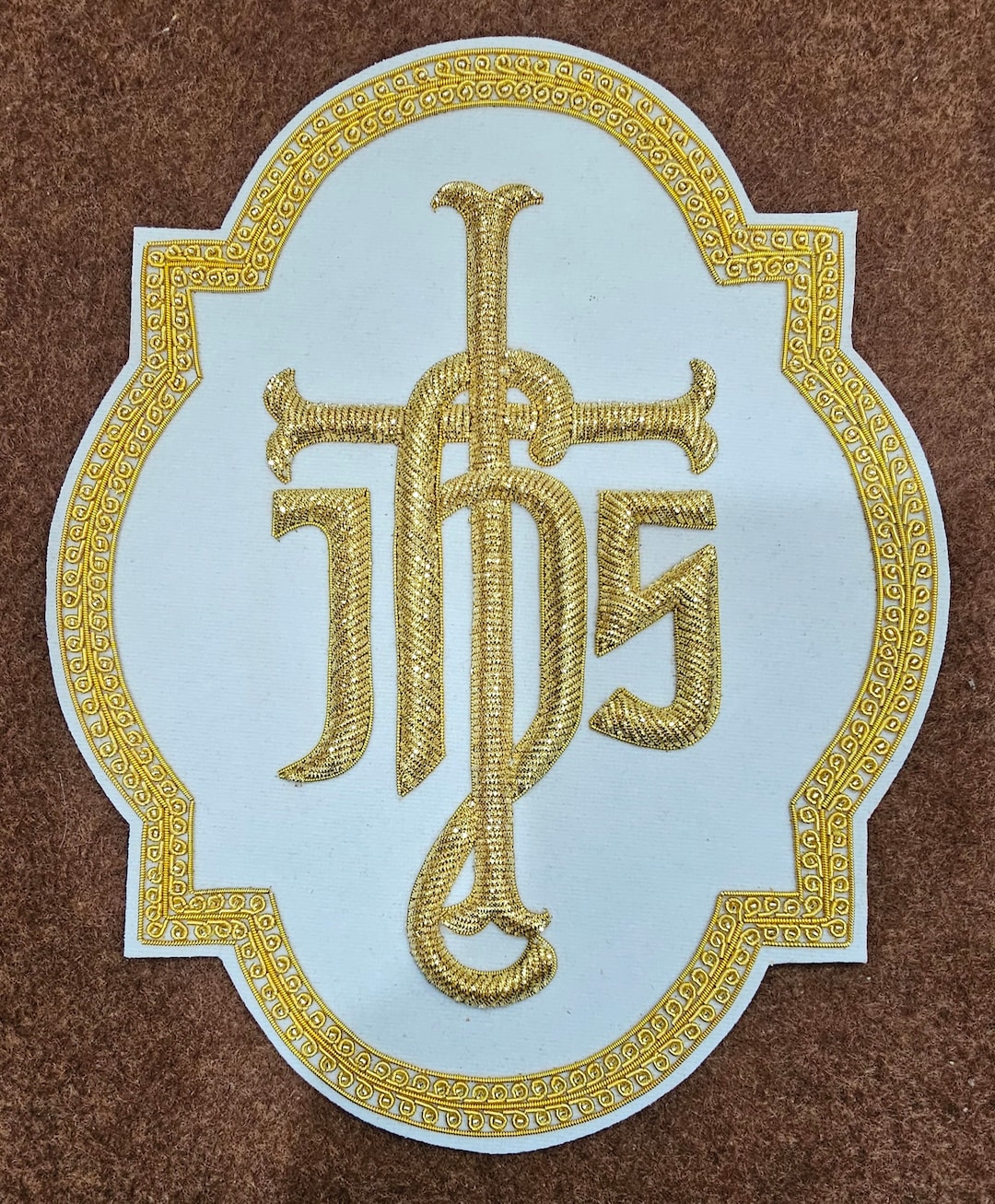 IHS Beautiful Hand Embroidered Appliqué for Catholic Vestment, Catholic ...