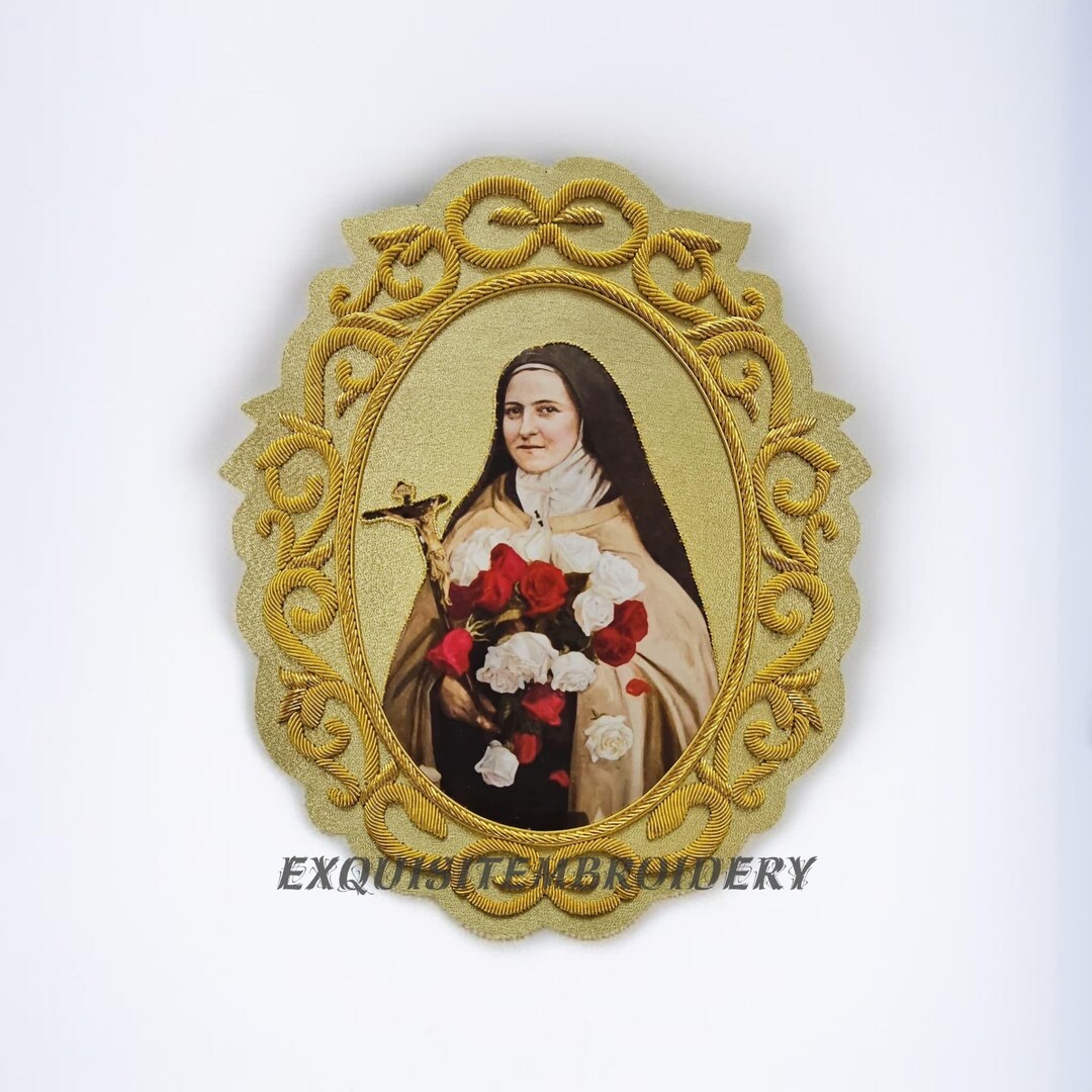 Saint Therese of Lisieux Hand Embroidered Applique for Catholic ...