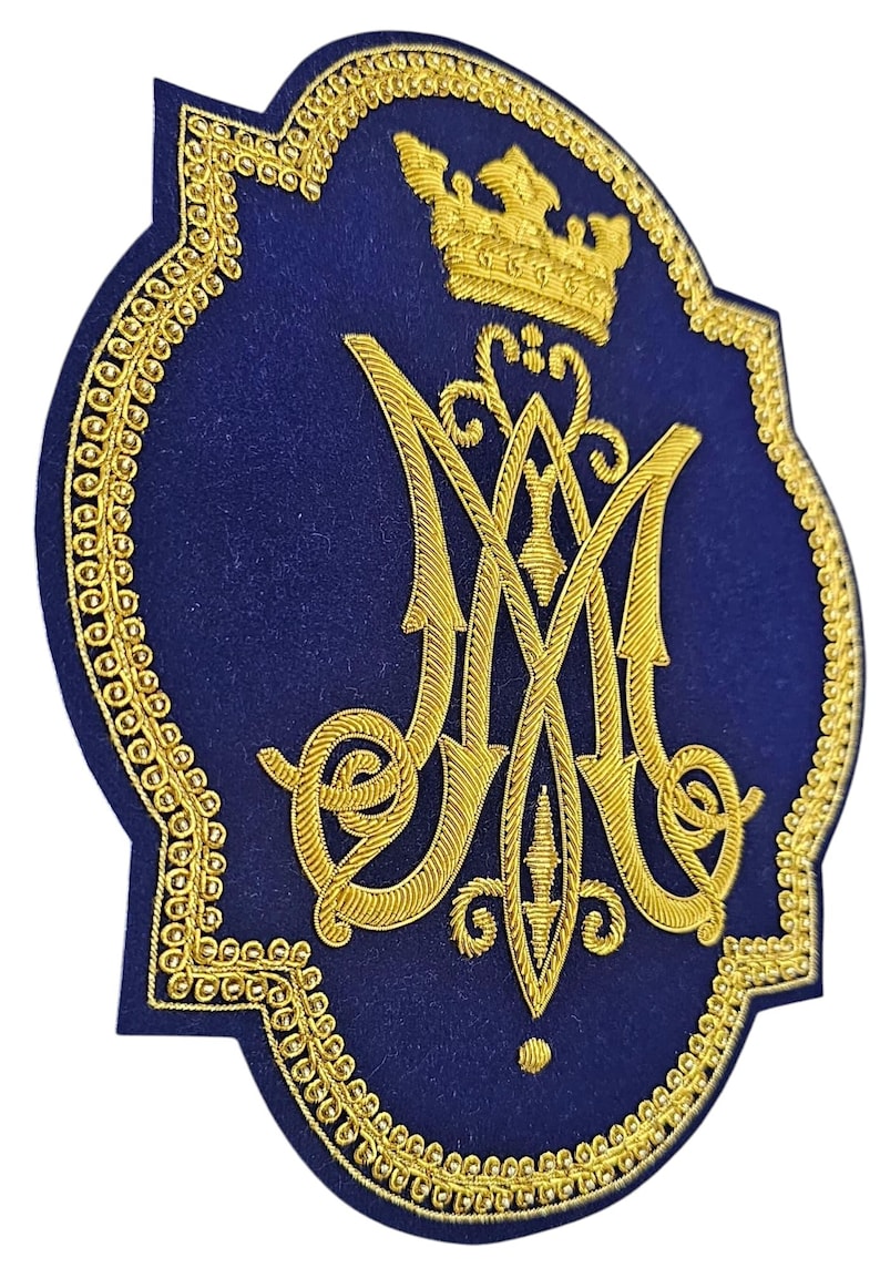New Marian (MA) Hand Embroidered Appliqué for Catholic Vestment ...