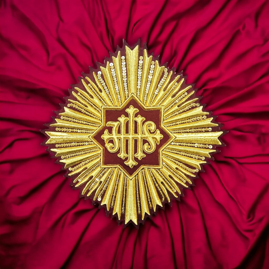 IHS Applique Hand Embroidered With Metallic Wire Sewnon on for ...