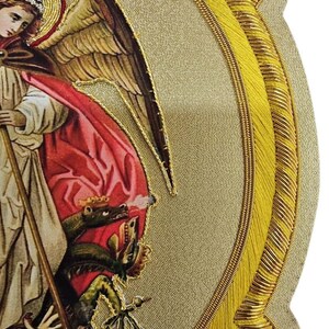 St. Michael the Archangel Appliqué - Hand Embroidered & Painted for ...