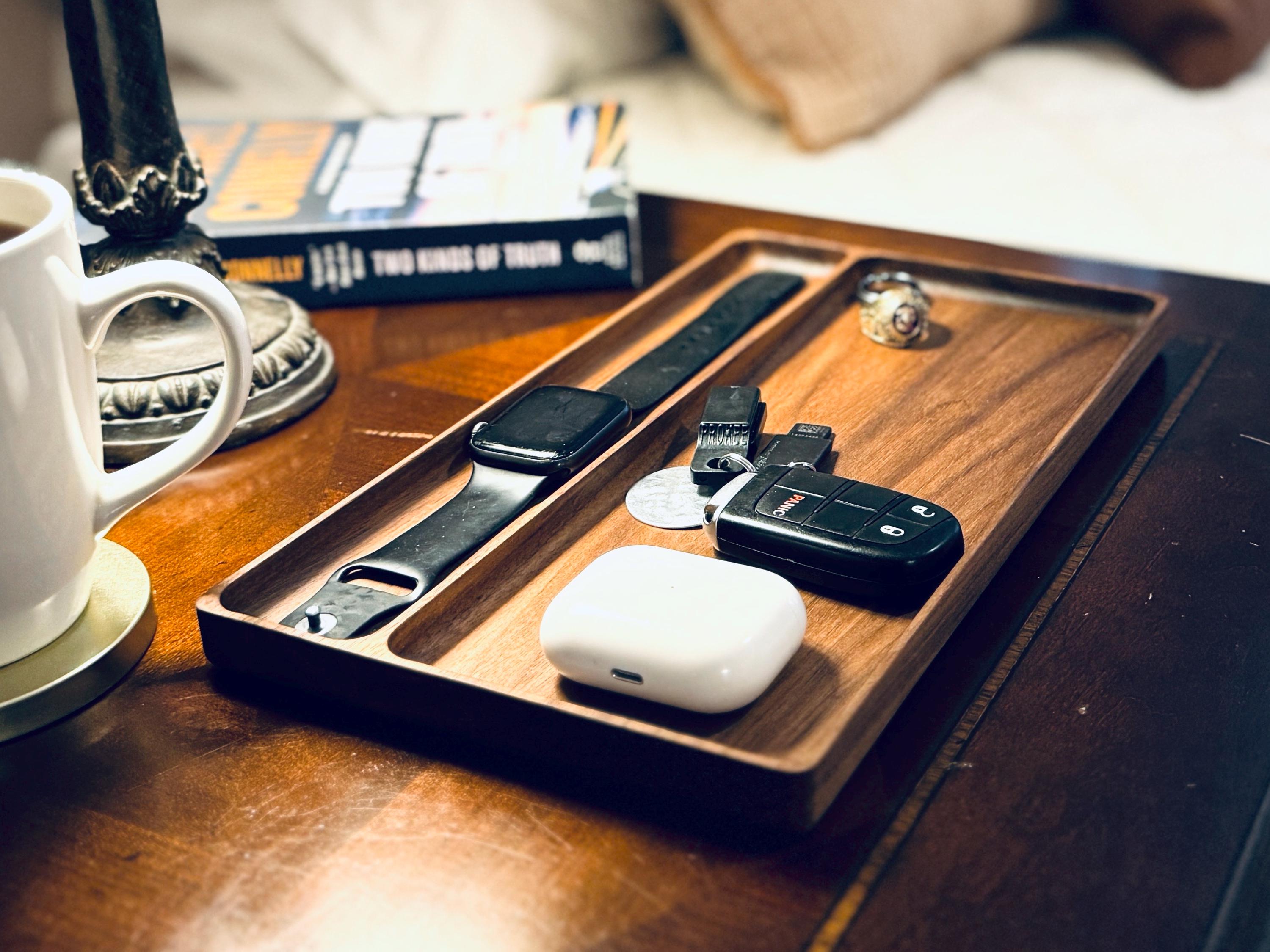 Valet Tray Wooden Catchall Tray Wood Valet Tray Personalized Catchall ...