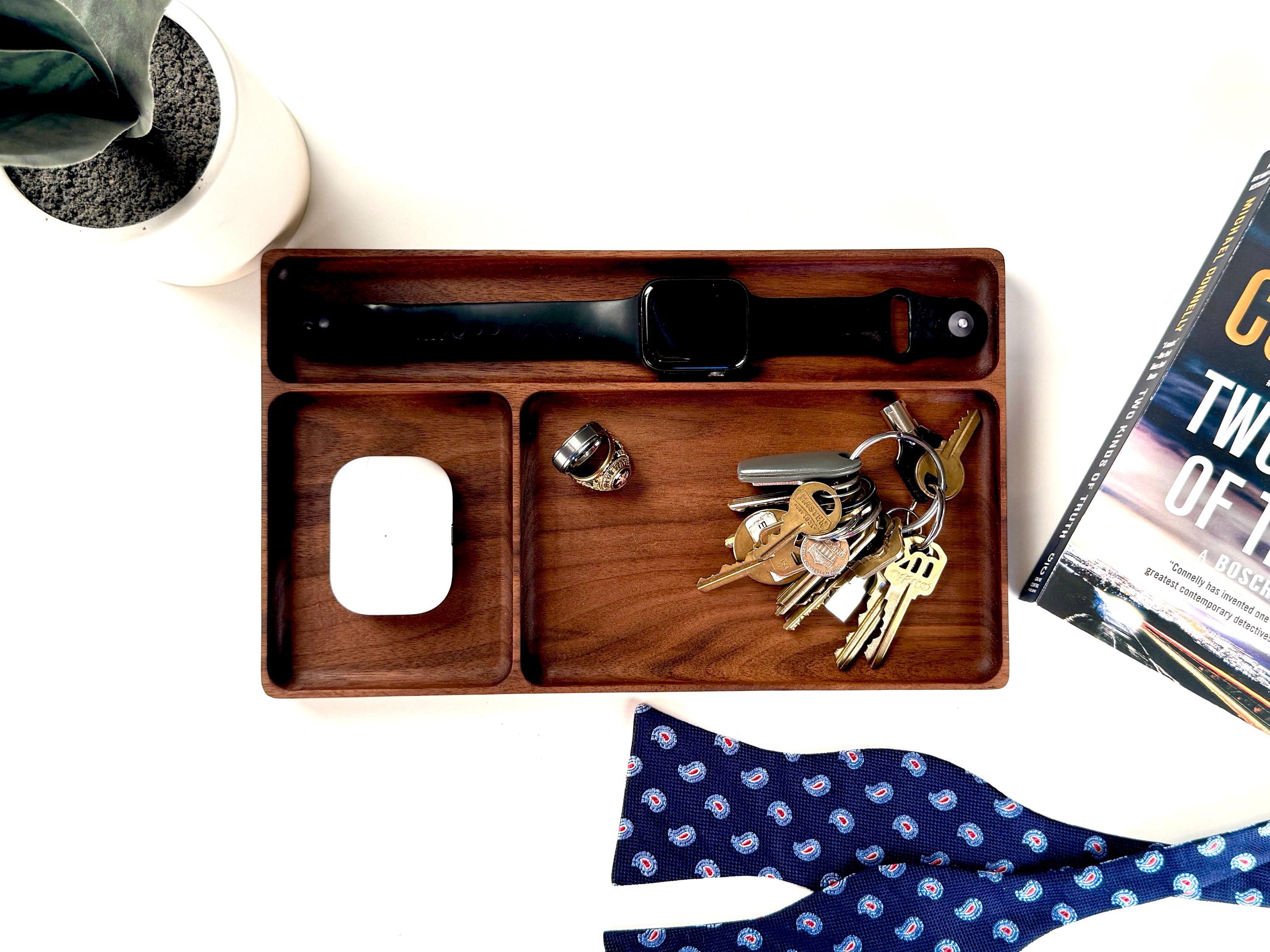 Valet Tray Wooden Catchall Tray Wood Valet Tray Personalized Catchall ...