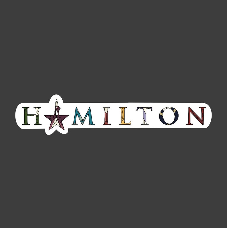 Hamilton the Musical Sticker Logo Character Outline - Etsy