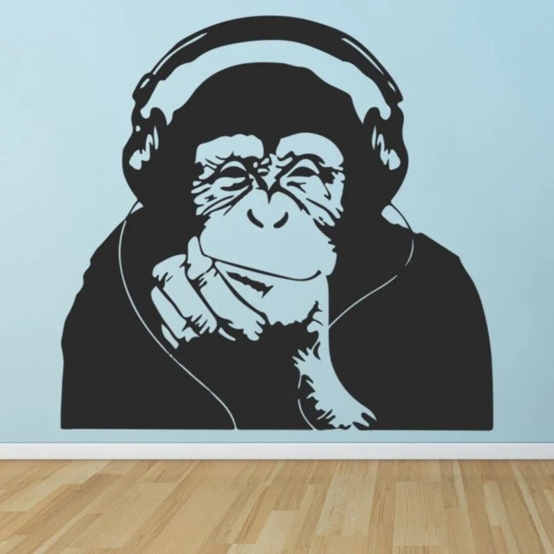 BANKSY THINKING MONKEY Wall Vinyl Decal Available in - Etsy Australia