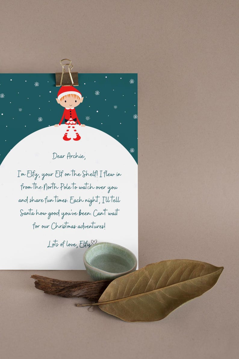 Personalized Elf on the Shelf Letters Custom Christmas Notes for Kids ...