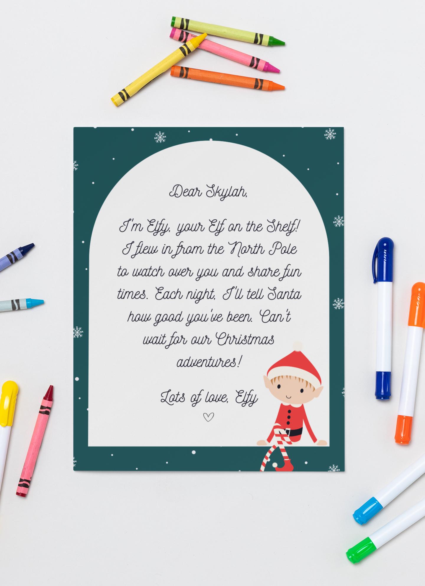 Personalized Elf on the Shelf Letters Custom Christmas Notes for Kids ...