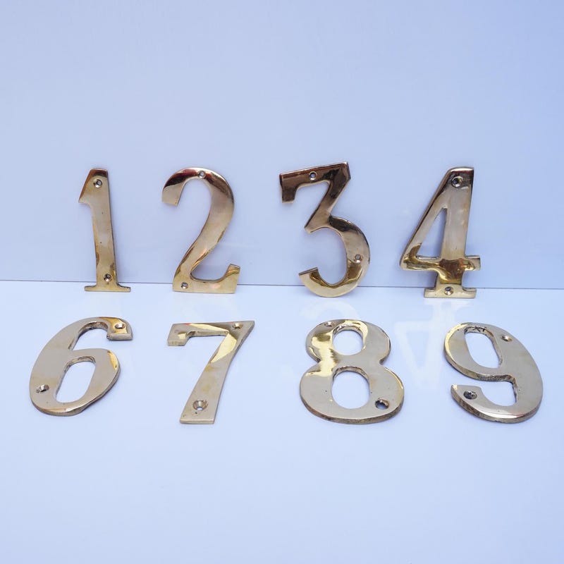 Brass House Numbers - Etsy