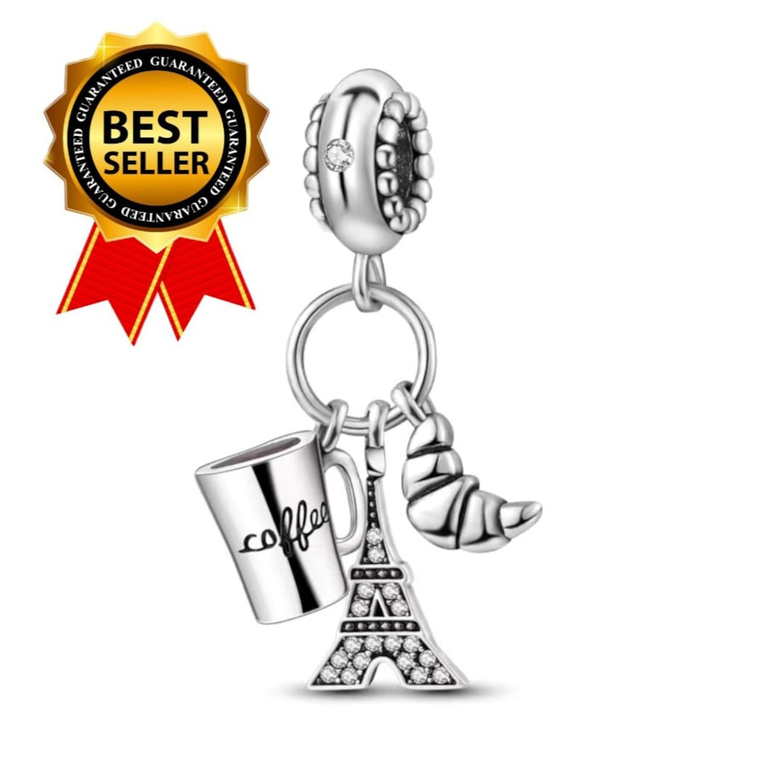 Pandora for Charm Croissant and Eiffel Tower Paris Sterling Charm For ...