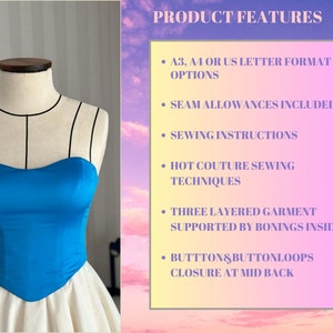 Bustier Pattern | Size XS to XL | Bustier Top PDF Sewing Pattern ...