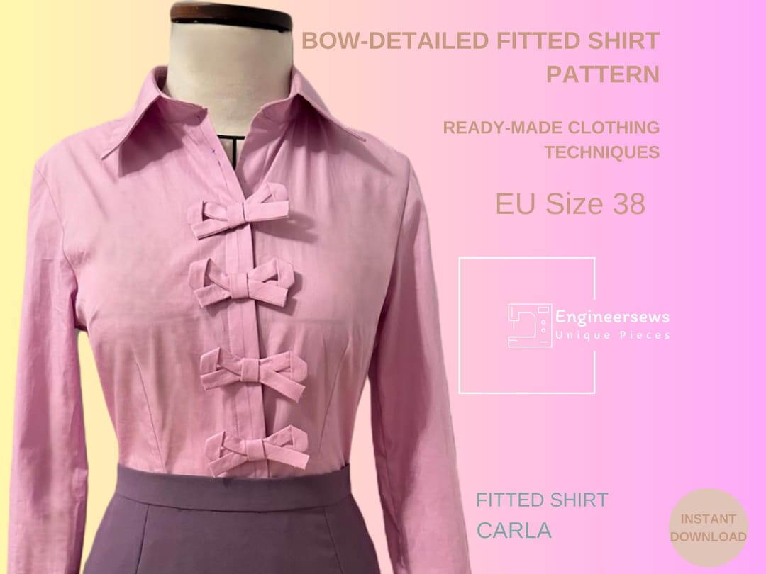 Womens Shirt Pattern PDF Sewing Pattern Classic, Tailored Fit - Etsy