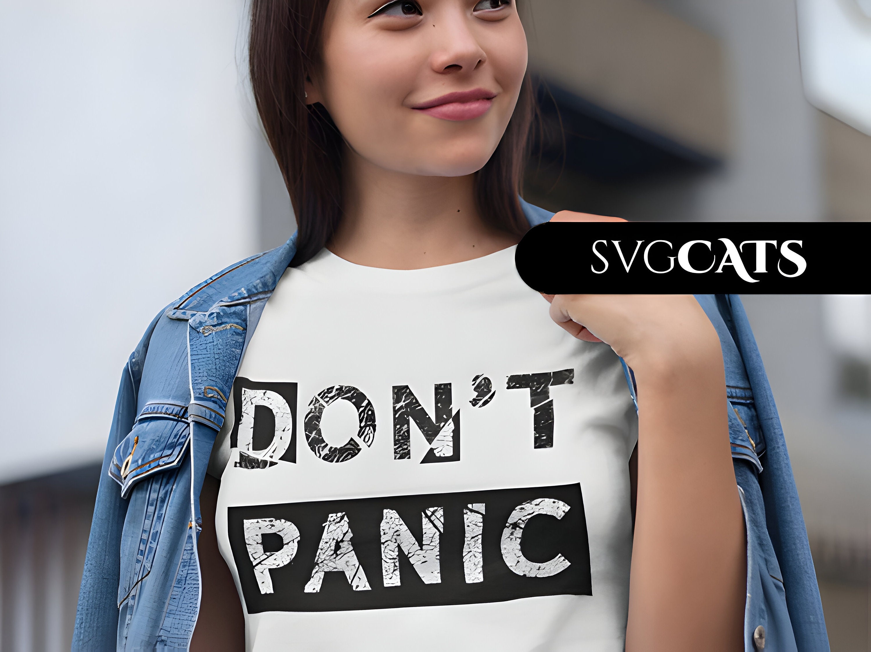 Don't Panic SVG EPS PNG Pdf Typography Stay Calm Relax - Etsy