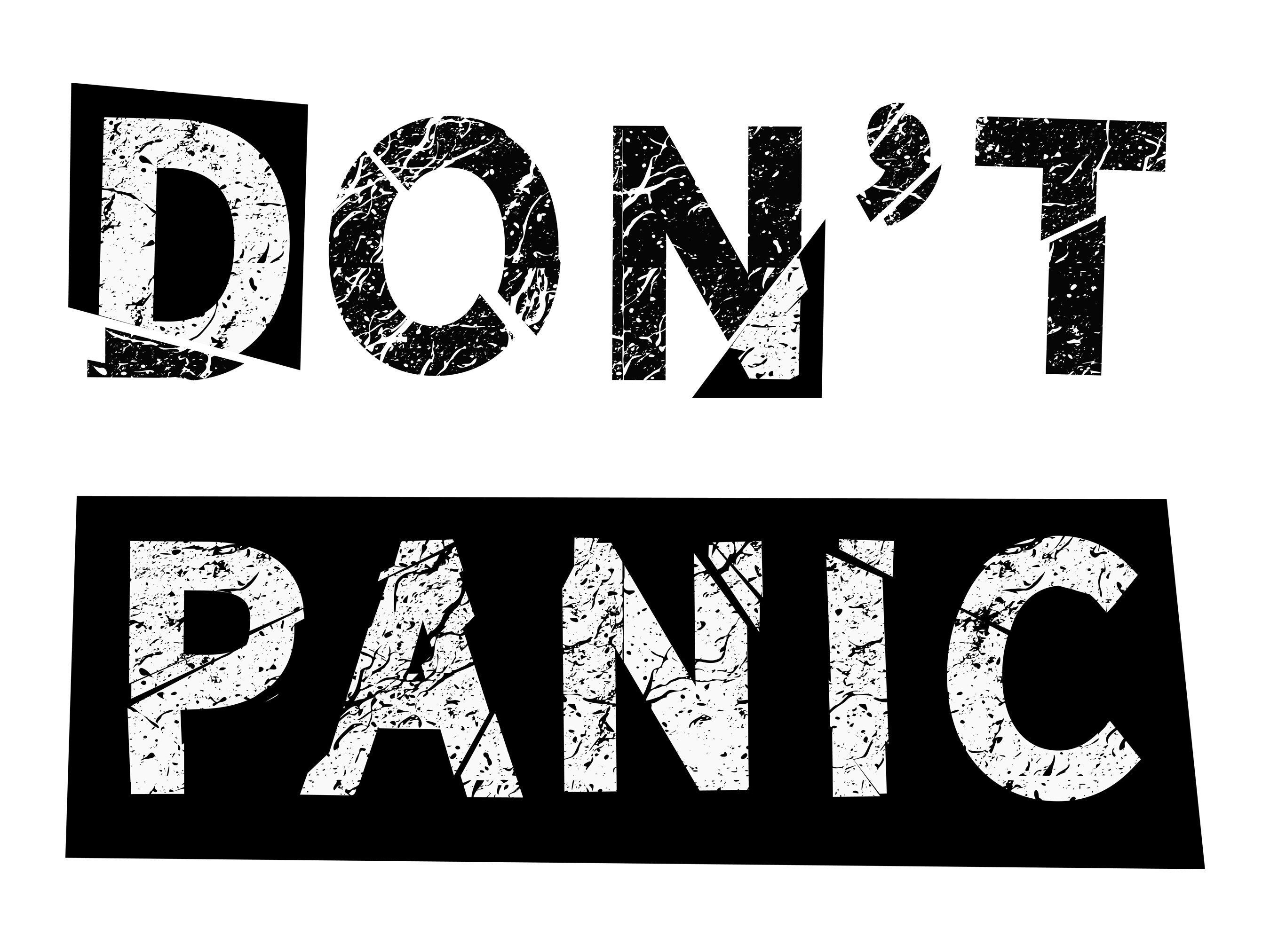 Don't Panic SVG EPS PNG Pdf Typography Stay Calm Relax - Etsy