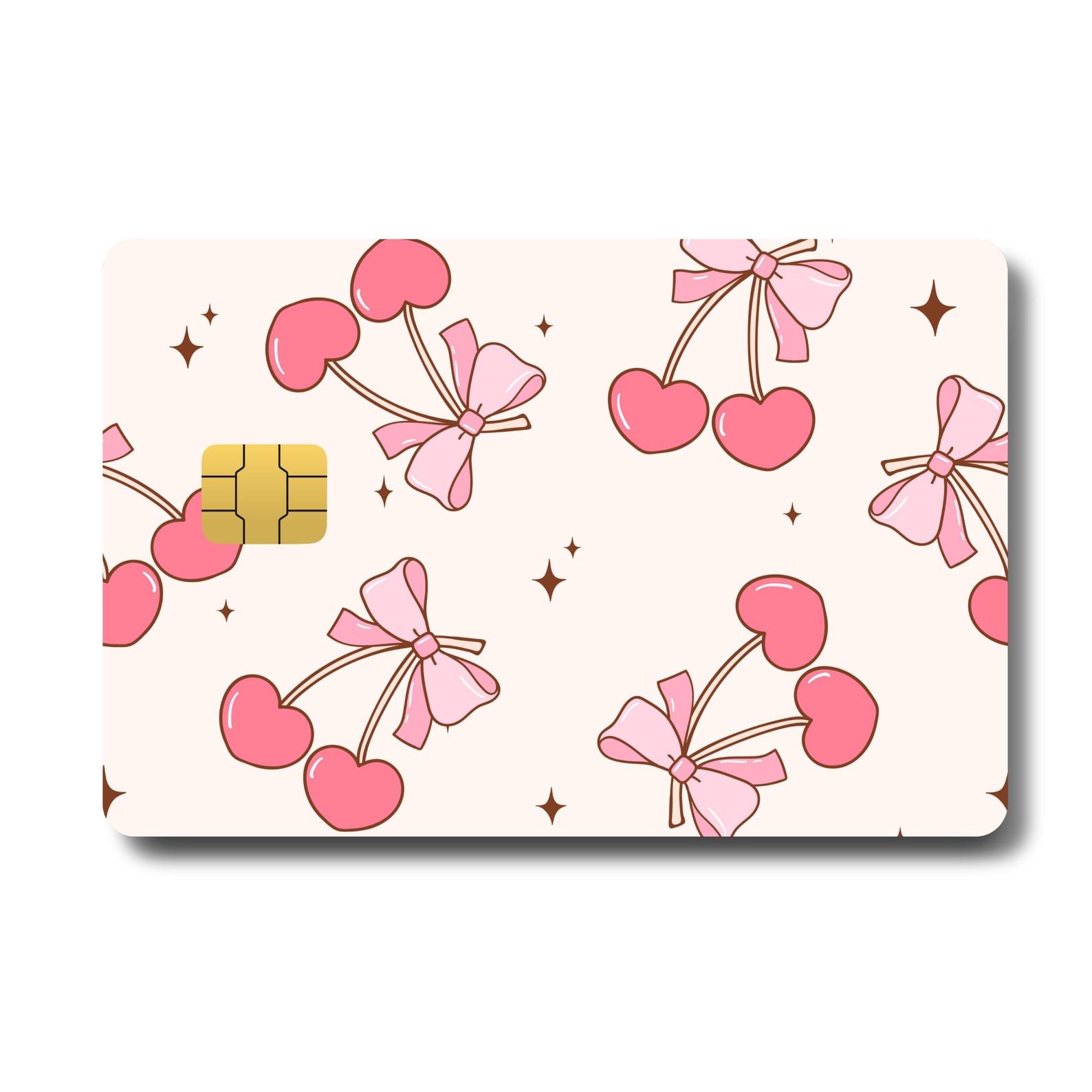 Credit Card Sticker Skin Decal for Debit Card, Coquette Cherry Sticker ...