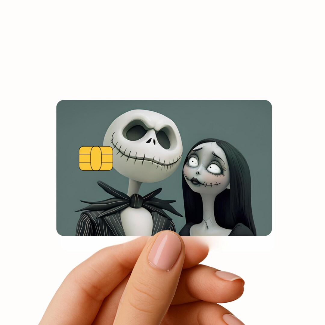 Gothic Skeleton Couple Credit Card Skin | Spooky Halloween Love Sticker ...