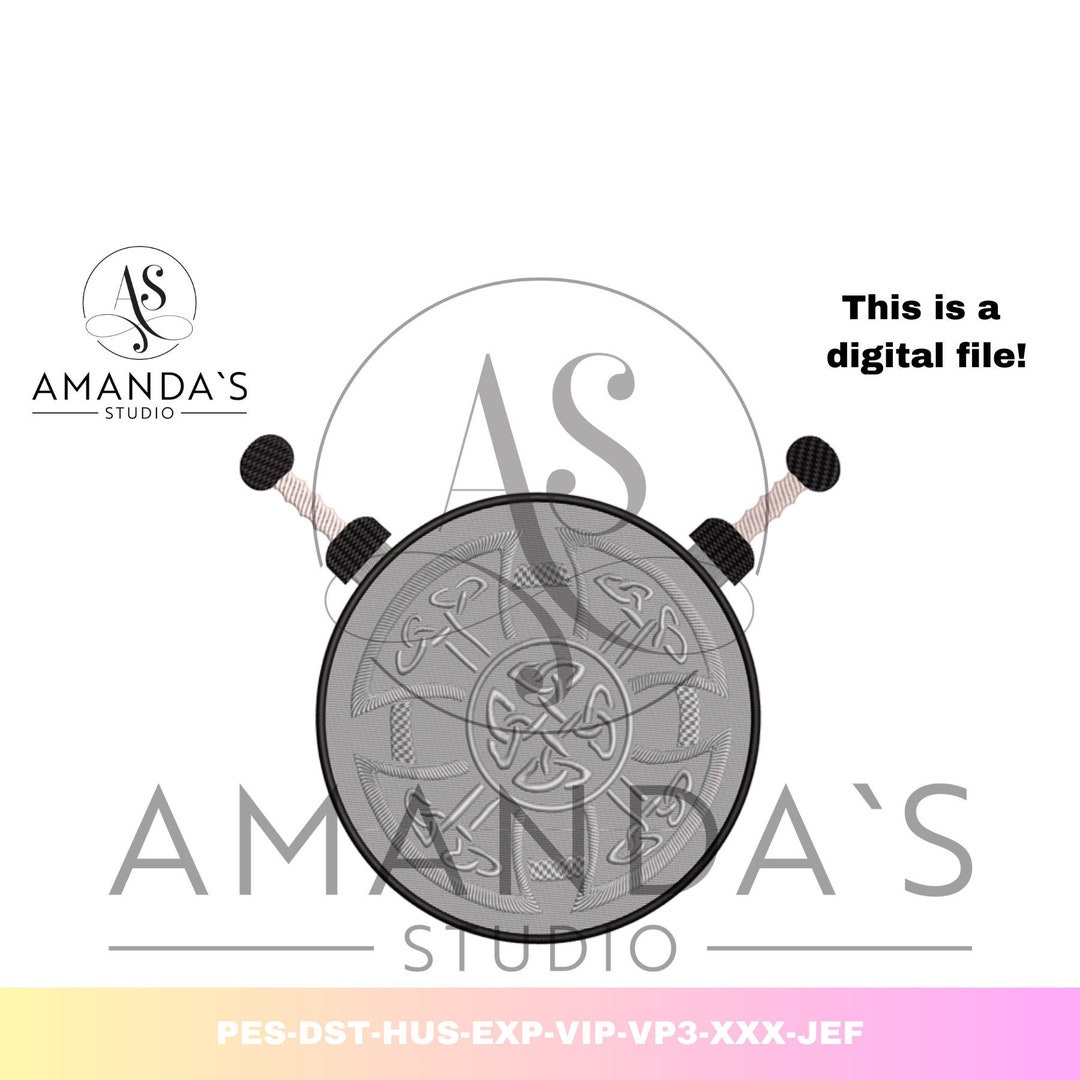 Sword and Shield Embroidery Design, Sword and Shield Pattern, Diy ...