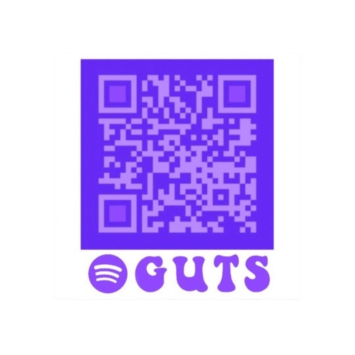 GUTS Spotify QR Code olivia Rodrigo Sticker - Etsy GUTS Spotify QR Code olivia Rodrigo Sticker - Etsy