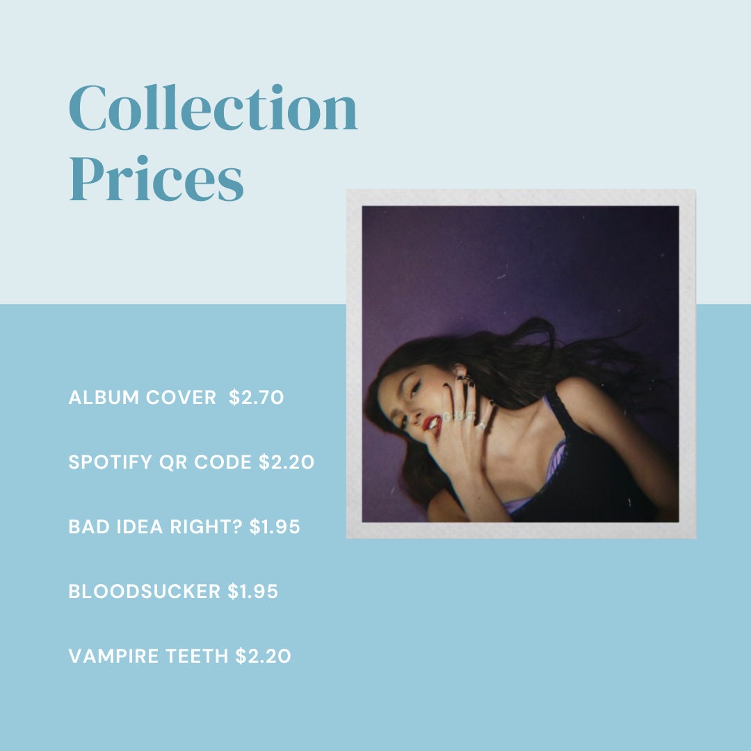 GUTS Album Cover olivia Rodrigo Sticker - Etsy