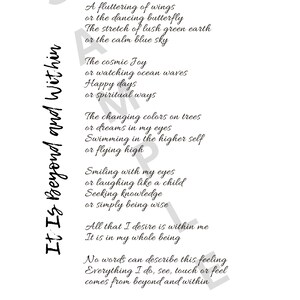 Printable Poetry: Wall Poem Print Self Help Poem Inspirational Poetry ...