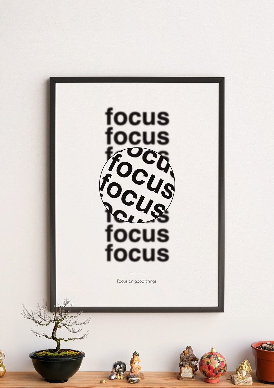 Focus Home Office Poster, Motivational Poster, Typography Poster, Type ...