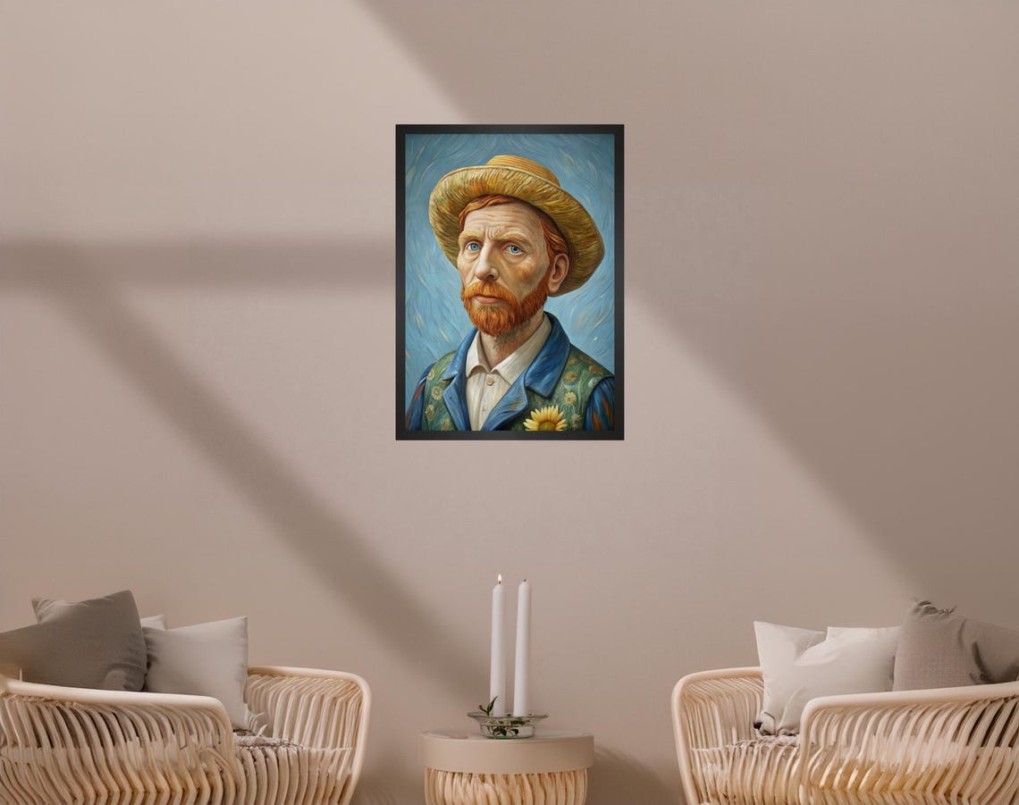 Van Gogh Portrait Poster, Iconic Art Print, Wall Art, Home Decor ...