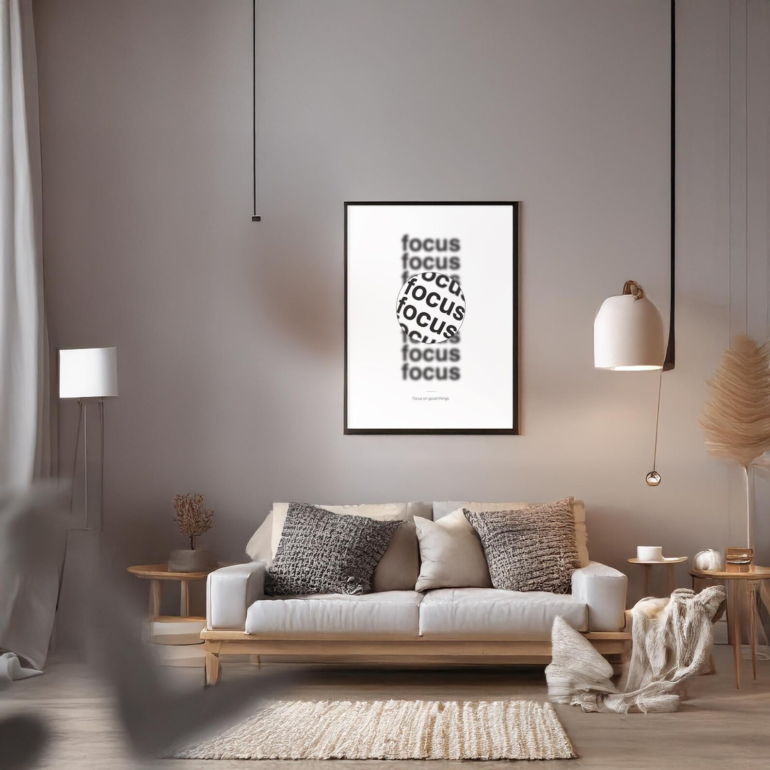 Focus Home Office Poster, Motivational Poster, Typography Poster, Type ...