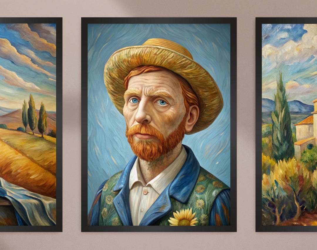 Van Gogh Portrait Poster, Iconic Art Print, Wall Art, Home Decor ...