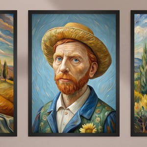 Van Gogh Portrait Poster, Iconic Art Print, Wall Art, Home Decor ...
