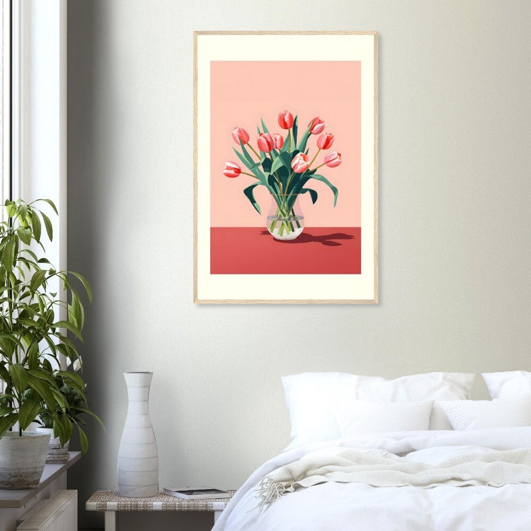 The Tulips PL0004 Wall Art Decor Gardener Print A3 A4 Framed Poster ...