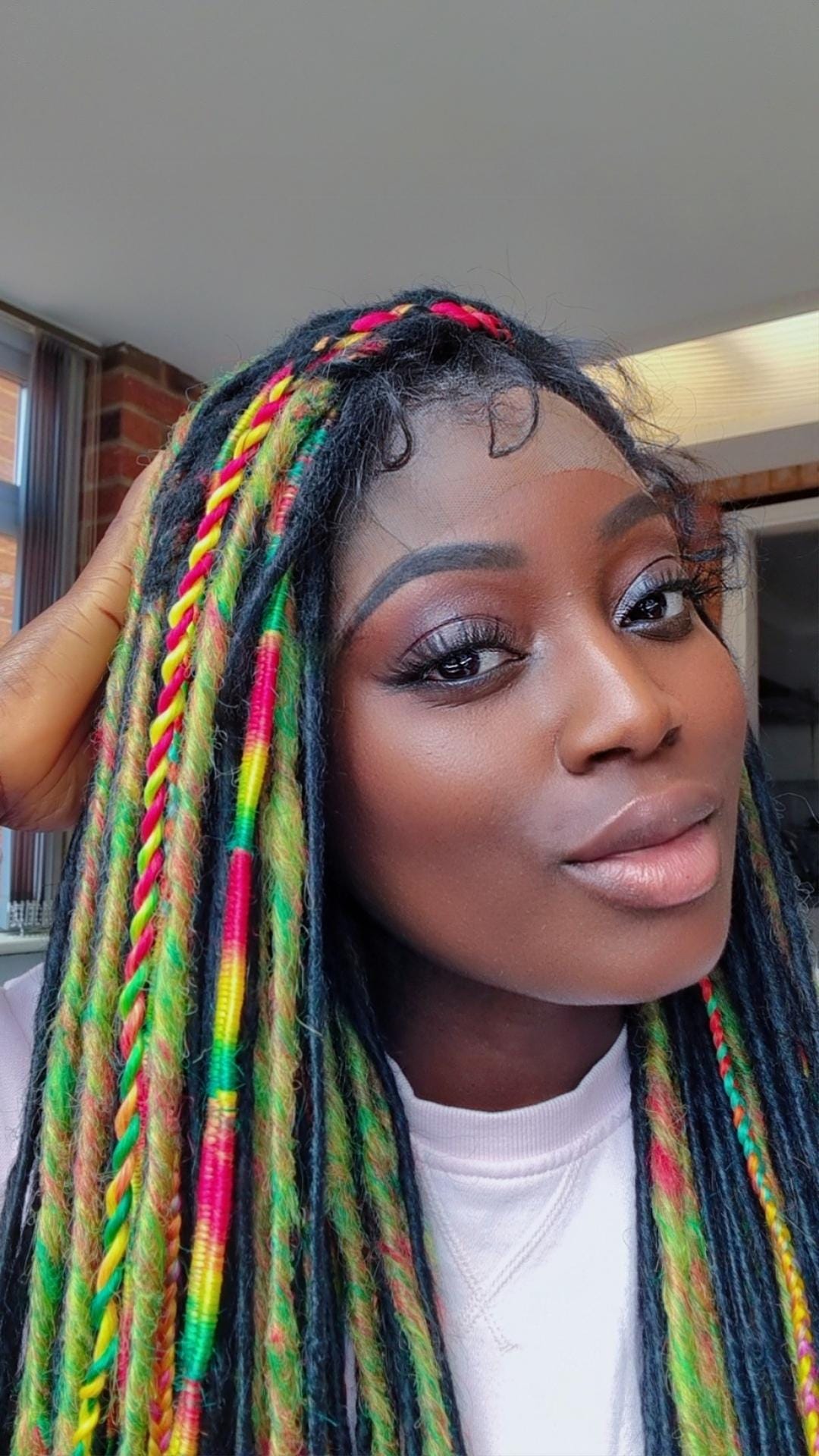 Lisa Bonet Dread Locks Extension, Colorful Handmade Wigs, Lace Front ...
