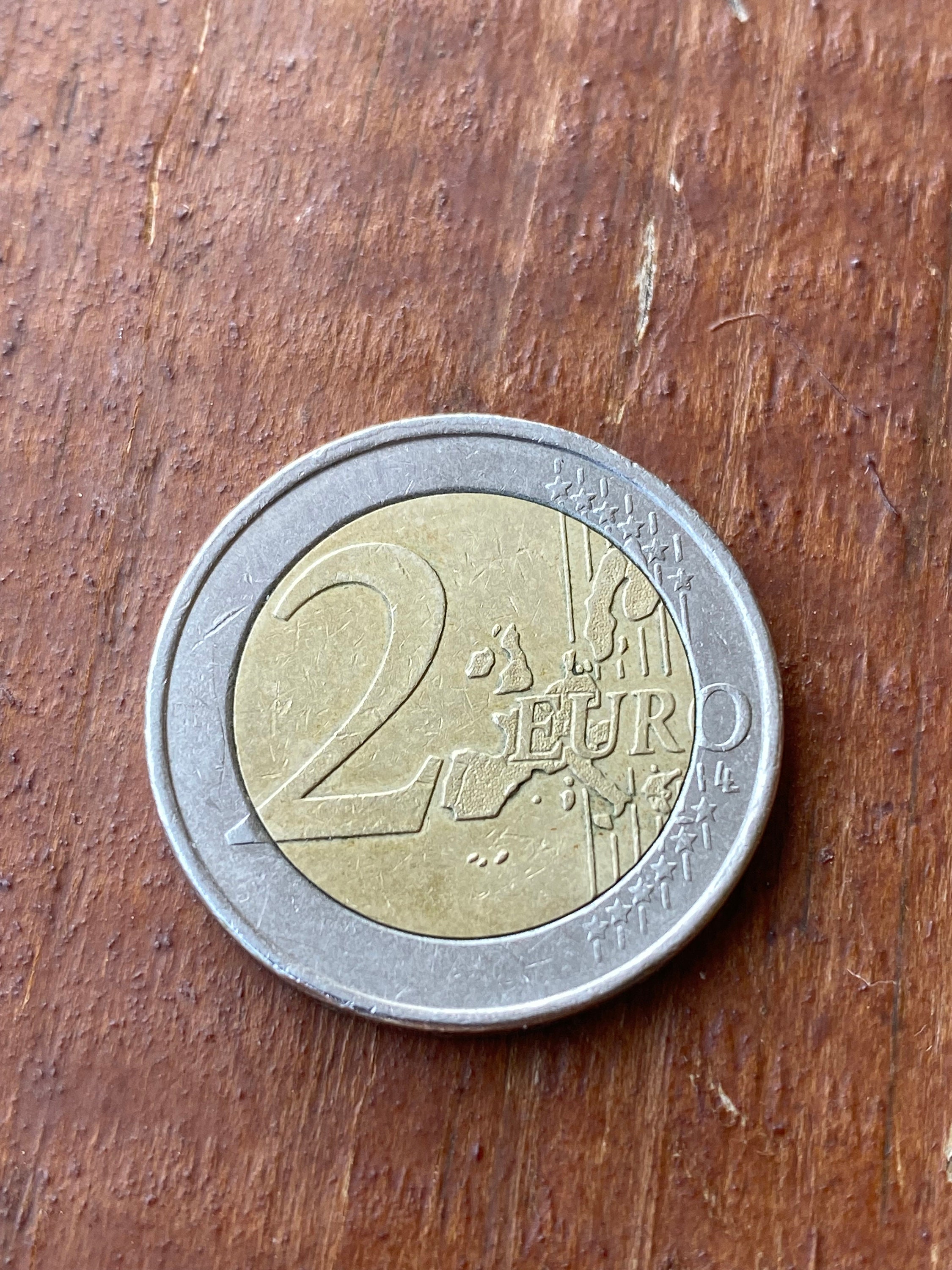 2 Euro Coin Greece 2002, Minting Error on the Edge With the Letters ...