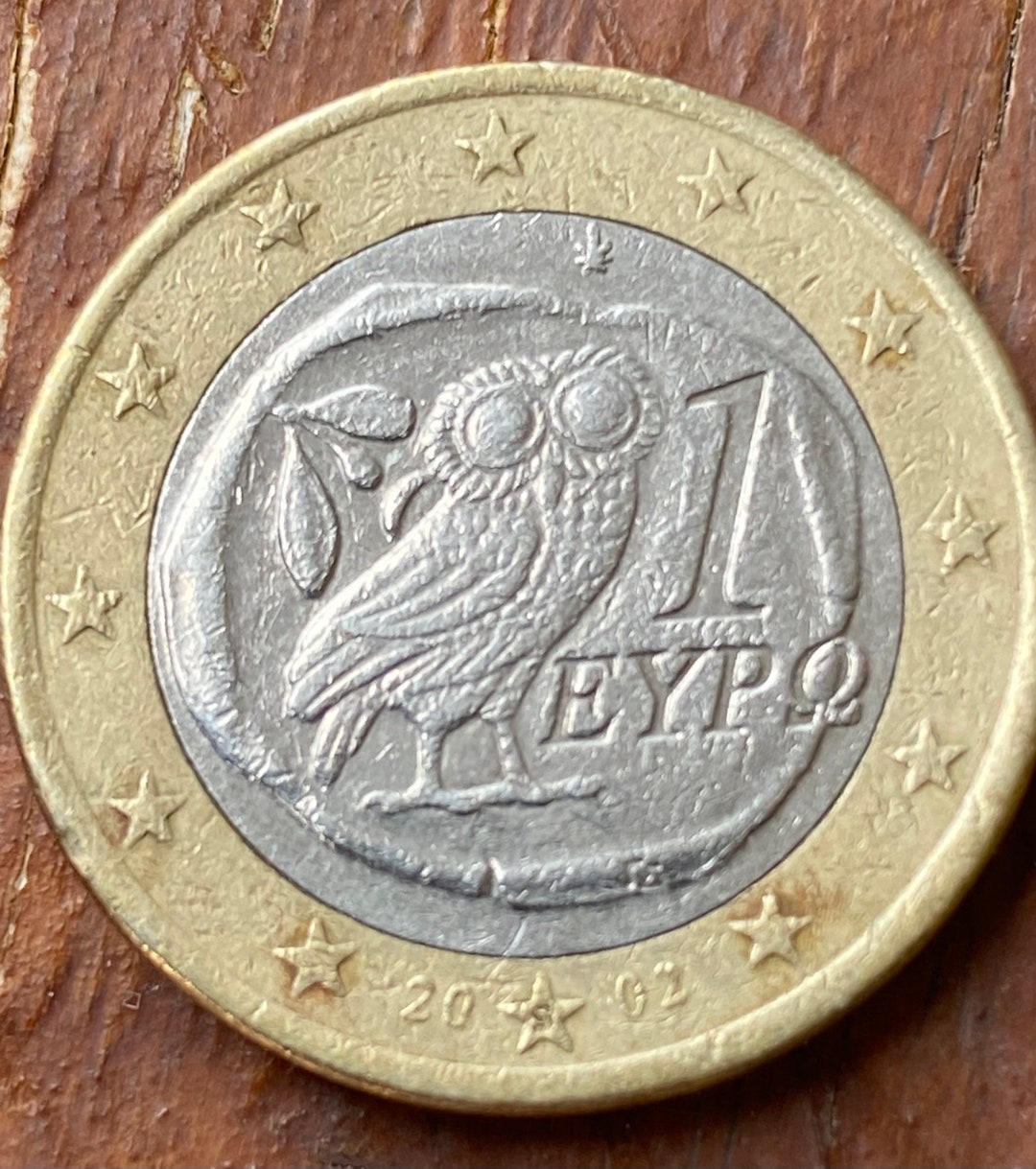 Moneda De 1 Euro Grecia 2002 Ceca S - Etsy