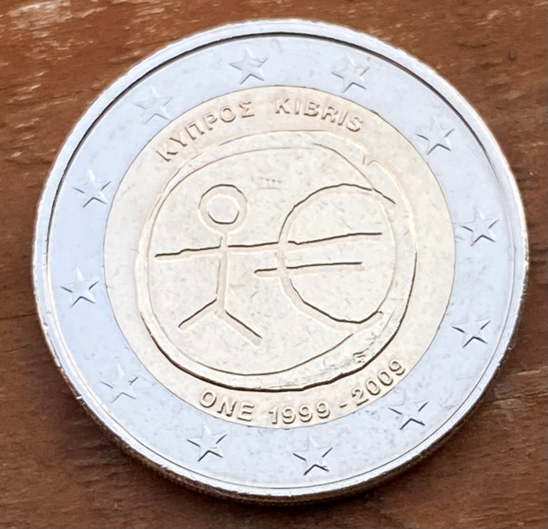 2 Euro Cyprus. ONE 1999-2009. - Etsy