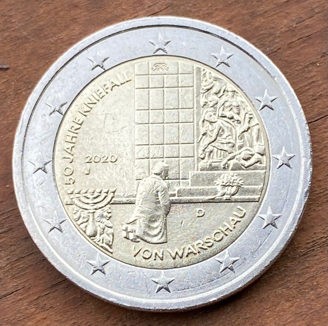 2 Euro Germany 2020, 50 Years Genuflection Warsaw - Etsy