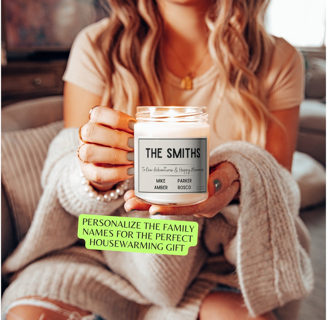 Personalized Family Candle, Personalized Housewarming Gift, New ...