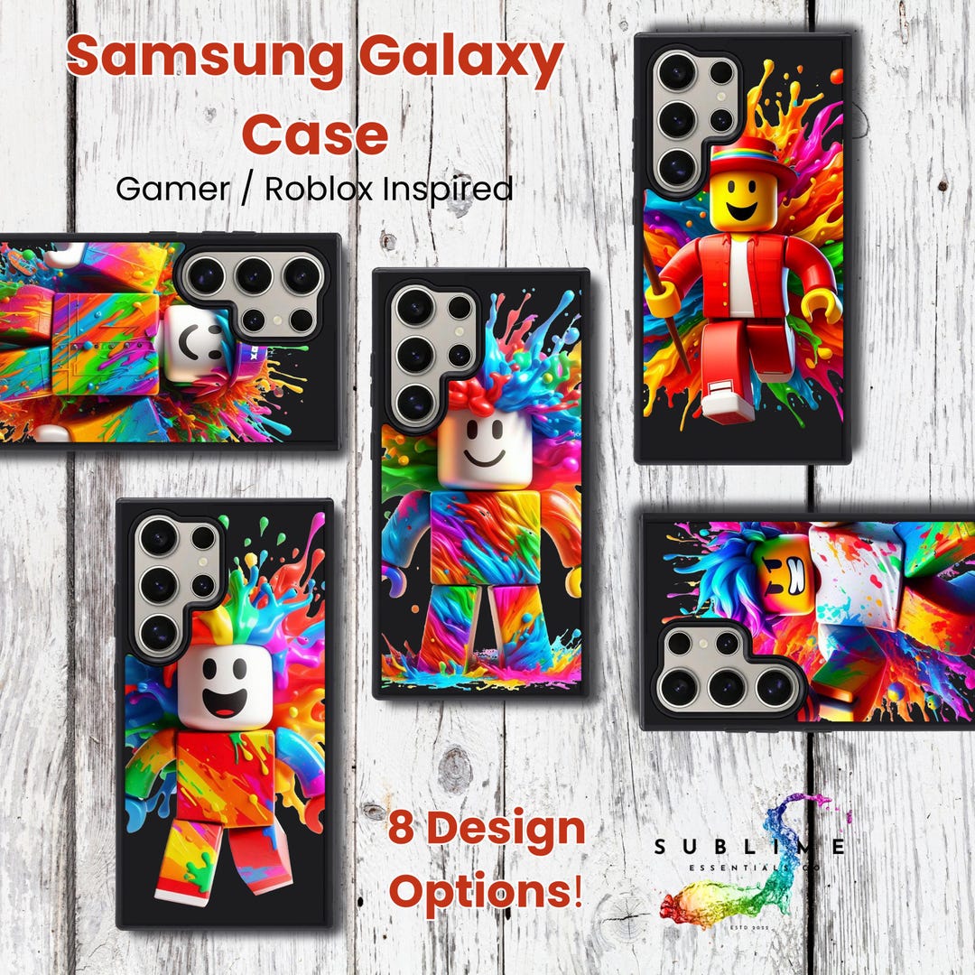Gamer / Roblox Inspired Paint Splatter Samsung Case 9 Sizes and 8 ...