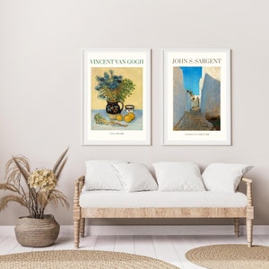 Van Gogh, Sargent, Homer Prints, Set of 3, Famous Paintings (digital ...