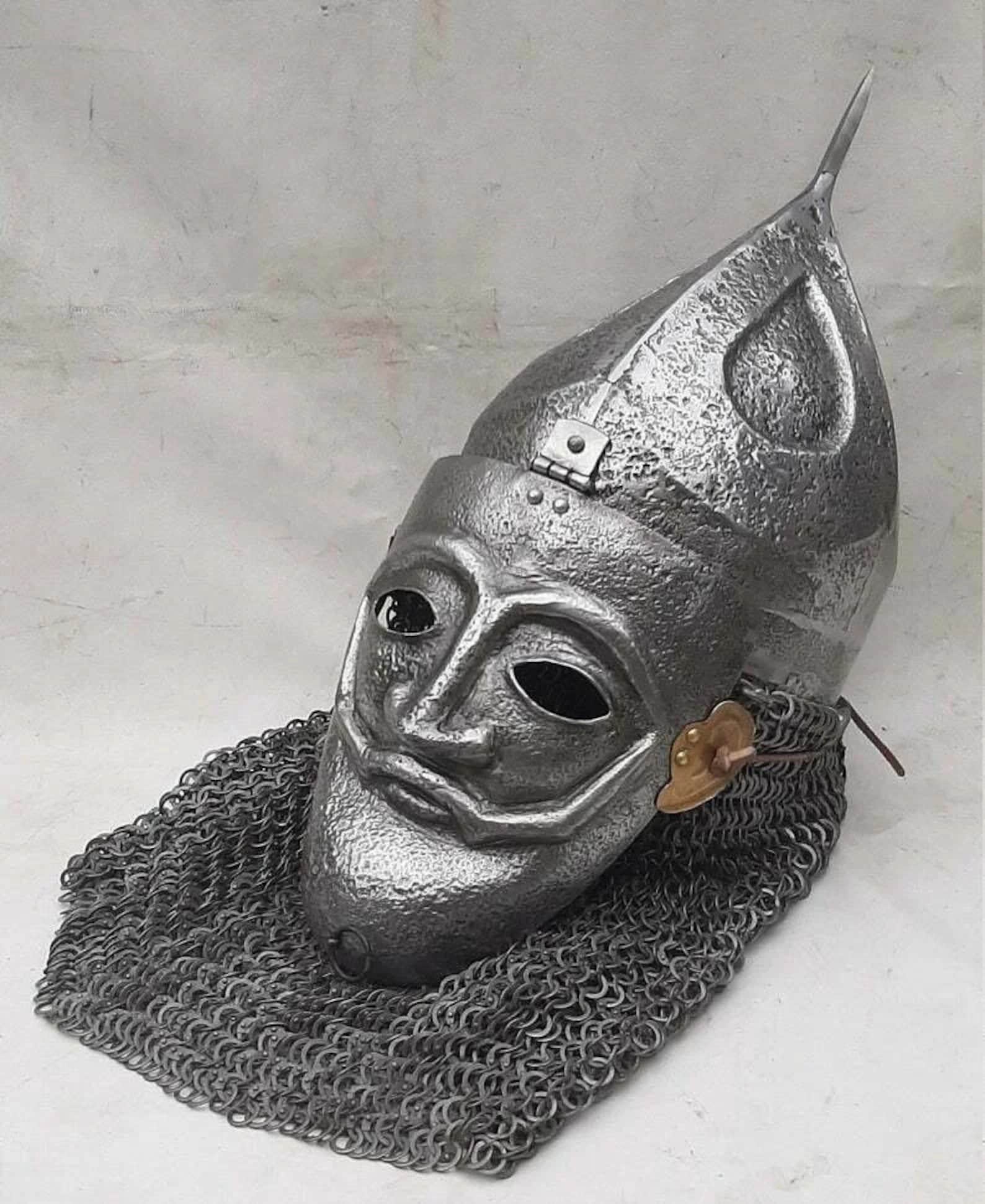 18GA Steel Medieval Turban Islamic Face Mask Helmet Costume Armor ...