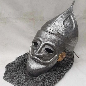 18GA Steel Medieval Turban Islamic Face Mask Helmet Costume Armor ...