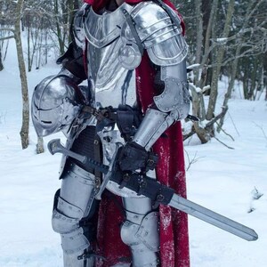 18gauge Medieval Knight Suit of Armor Templar Combat Full Body Armor in ...
